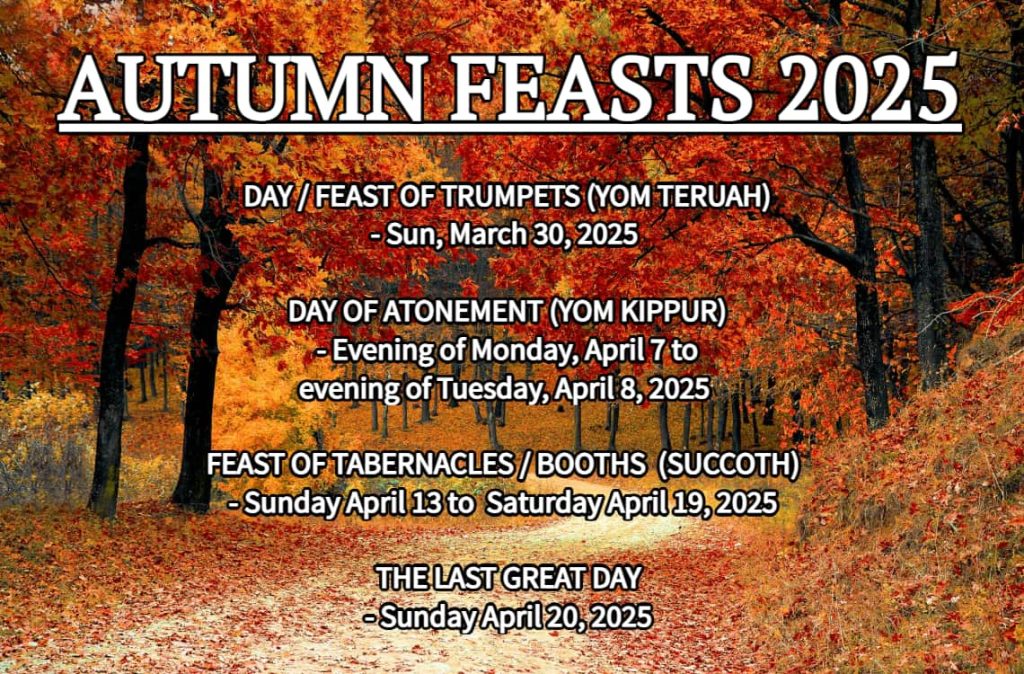 Autumn Feast Dates 2025 | Just a Word